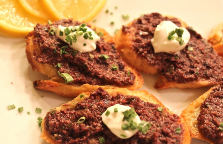 Black Olive Tapenade Canapes